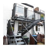 China Ss stringer stairs cable handrail steel good price iron straight staircase for sale