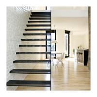China Ss stringer stairs cable handrail steel good price iron straight staircase for sale