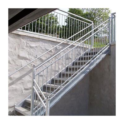 China Diy outdoor stair double cantilevered steel stringer iron curved staircase for sale