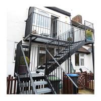 China Australia standards stairs metal step wrought iron steel staircase for sale