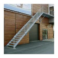 China Hight quality light stairs stainless steel rod railing height quality iron straight staircase for sale