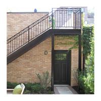 China Hight quality light stairs stainless steel rod railing height quality iron straight staircase for sale