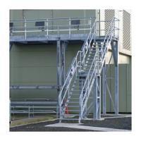 China Interior stair stainless steel handrail metal glass staircase for sale