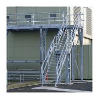 China Modern extraventricular stair cast stainless steel straight metal staircase for sale