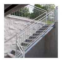China Factory made stair mono stringer steel stainless steel glass railing staircase for sale