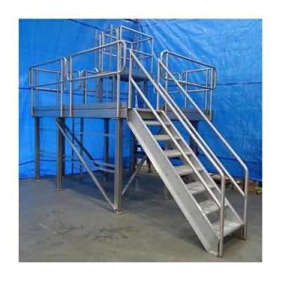 China Single beam stairs mild steel straight single stringer metal staircase for sale