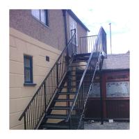 China Modern indoor stairs stainless steel handrails stainless steel cable railing staircase for sale