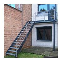 China Modern indoor stairs stainless steel handrails stainless steel cable railing staircase for sale