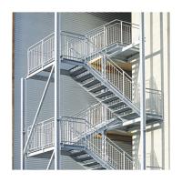 China Modern stairs led light steel straight stainless steel oak staircase for sale