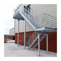 China Modern stairs led light steel straight stainless steel oak staircase for sale