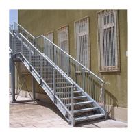 China Pretty stairs metal straight steel wrought iron staircase for sale