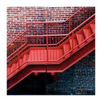 China Pretty stairs metal straight steel wrought iron staircase for sale