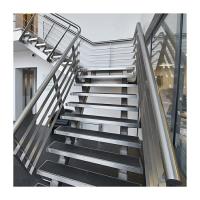 China Pretty stairs metal straight steel wrought iron staircase for sale