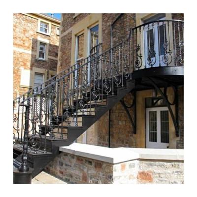 China Customize cantilevered stairs single steel beam steel stringer staircase for sale