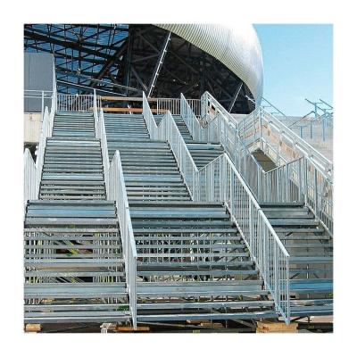 China Custom stairs modular straight steel straight wrought iron staircase for sale