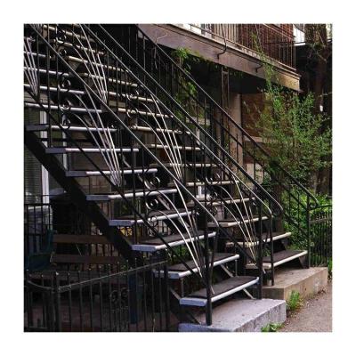 China Attic stairs straight steel rod made in China iron straight staircase for sale