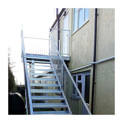 China Space saving stairs steel wire outdoor metal staircase for sale