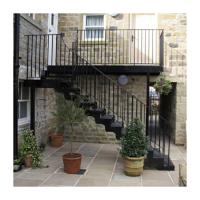 China Interior stairs stainless steel glass sprial cast iron curved staircase for sale