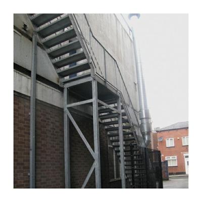 China Open riser stair prefabricated mild steel u shaped iron staircase for sale