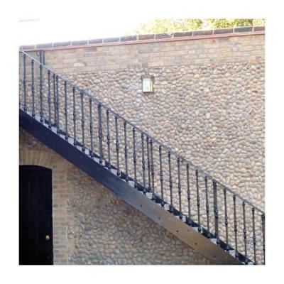 China Central spine stair stainless steel blustrade indoor cast iron glass staircase for sale