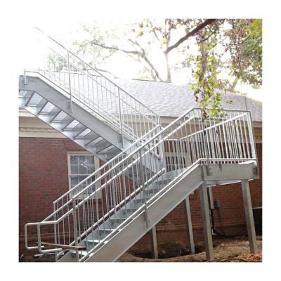 China Double stringer stair mild steel railing for wrought iron curved staircase for sale