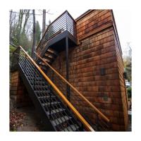 China Simple design stairs steel beam straight Steel spine staircase for sale