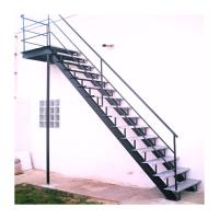 China Simple design stairs steel beam straight Steel spine staircase for sale