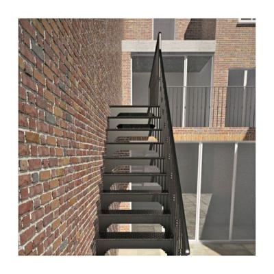 China Office building stairs stainless steel glass curved iron railing staircase for sale