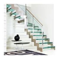 China Scaffold staircase interior glass staircases modern design attic straight staircase for sale