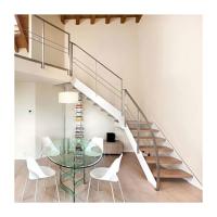 China Factory seller straight stairs stair type modern wooden stairs for sale
