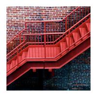 China Single stringer stair modern steel stringer wrought iron straight staircase for sale