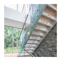 China Bright color height quality dollhouse straight stairs white wood box tread staircase for sale