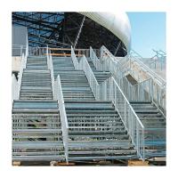 China Professional design stair steel fire escape wrought iron rod railing staircase for sale