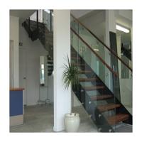 China Eco-friendly straight stair lift timber wood stairs for sale