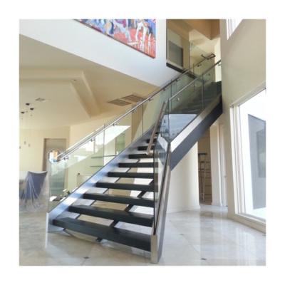 China China supplier straight staircase use home used steel-wood stairs for sale