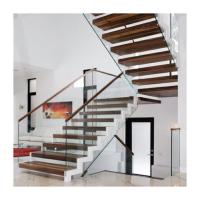China China supplier straight staircase use home used steel-wood stairs for sale