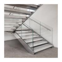 China Simple design indoor granite step straight staircase customized wood thickness stair for sale