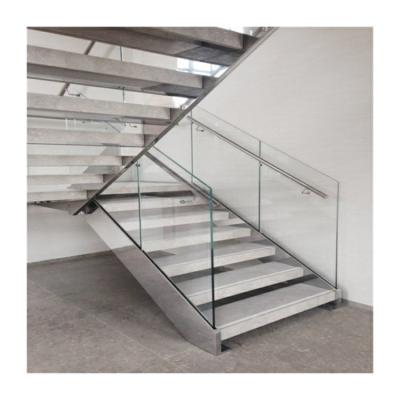 China Simple design indoor granite step straight staircase customized wood thickness stair for sale