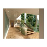 China Simple design indoor granite step straight staircase customized wood thickness stair for sale