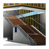 China Factory direct supply build straight staircase balustrade wood stairs for sale