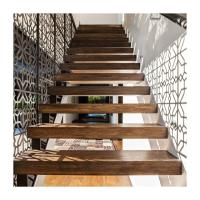 China China manufacturer straight staircase outdoor solid wood stair treads stairs for sale