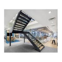 China WilliamArchi straight staircase closed tread wooden treads home used metal stairs for sale