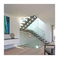 China A variety of straight stairs for projects modern wood treads stairs for sale