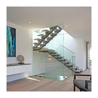 China A variety of straight stairs for projects modern wood treads stairs for sale