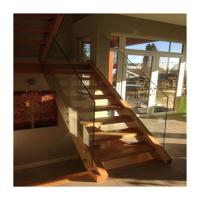 China A variety of straight stairs for projects modern wood treads stairs for sale