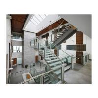 China Modern straight stairs for small house wood tread stair for sale