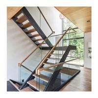 China WilliamArchi straight staircase kit indoor led luminescent steel-wood stairs for sale