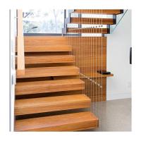China Best selling straight staircase wood tread L l shaped stairs for sale