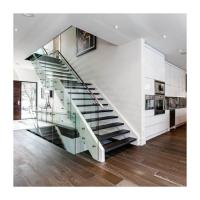 China Best selling straight staircase wood tread L l shaped stairs for sale