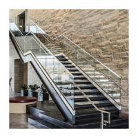 China Contemporary aluminum straight stair design l shape-d wood stairs for sale
